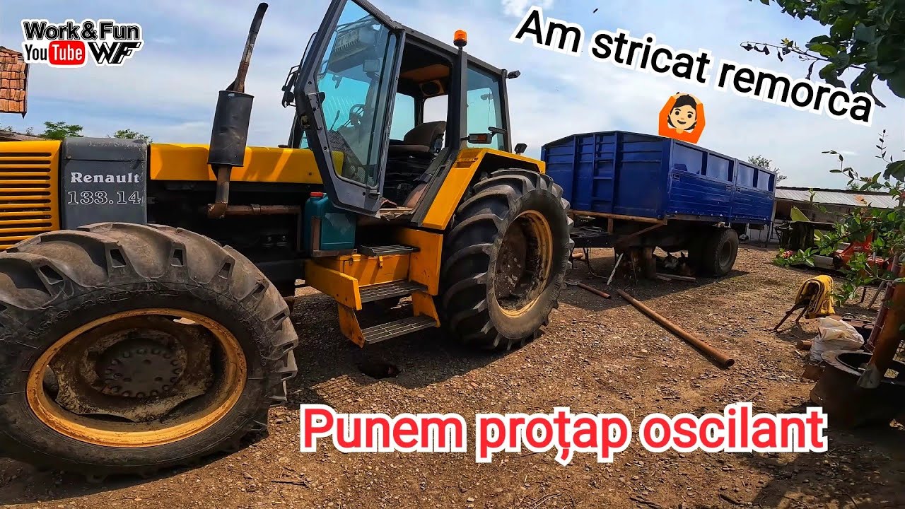 Am stricat remorca...😅 modificăm ruda și punem proțap oscilant 🚜 # ...