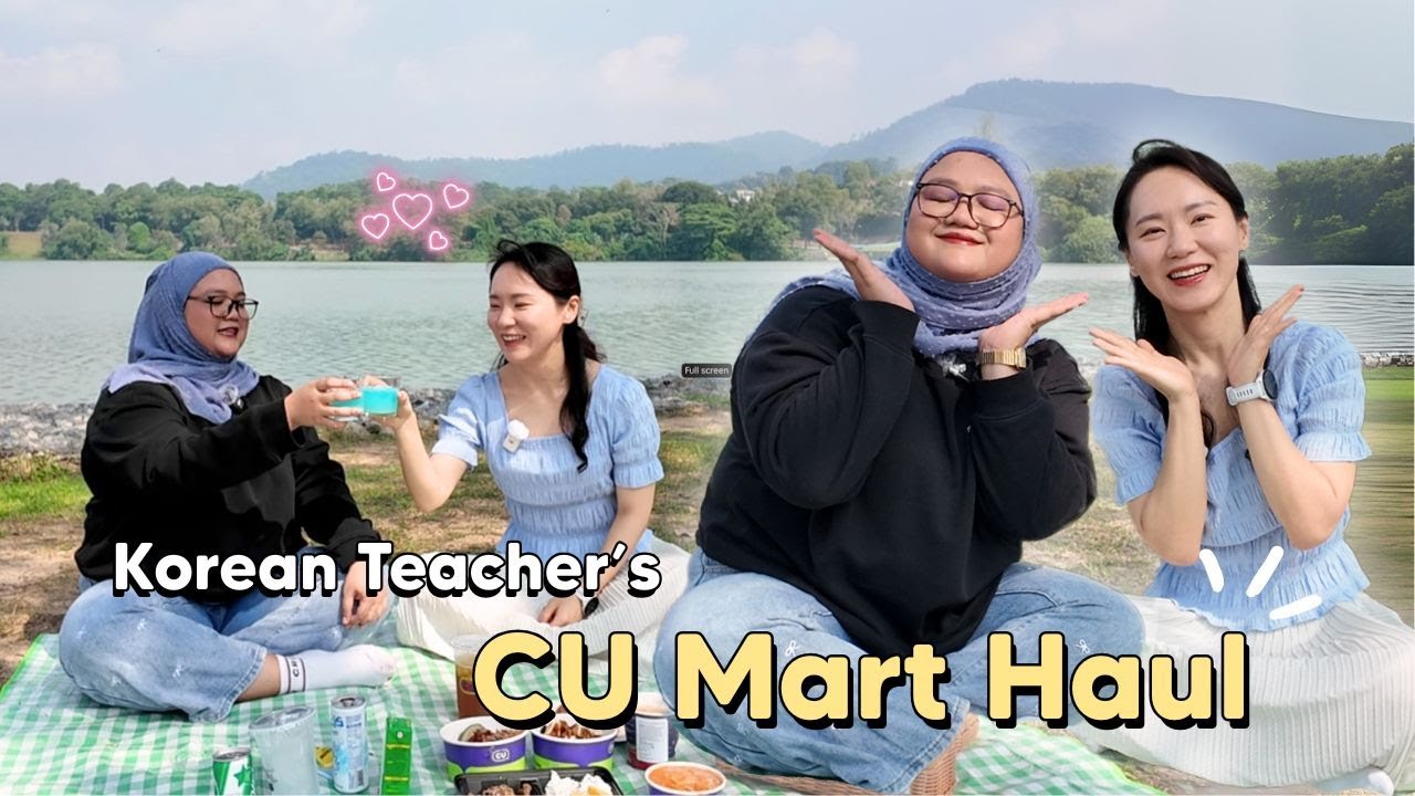Korean teacher tries CU Mart food for a picnic in Malaysia! - YouTube