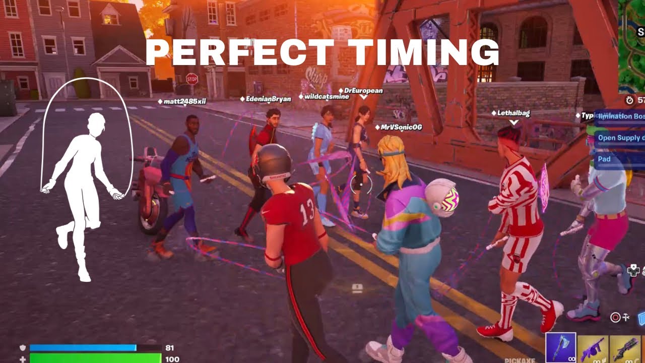 Fortnite Jump Rope Jig Perfect Timing - YouTube
