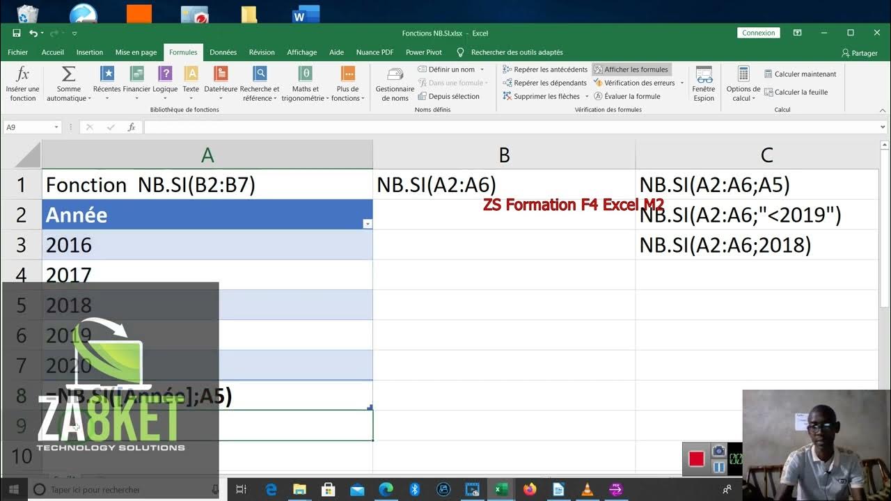 ZS formation f3 Excel 2016 Module 2 0033 - YouTube