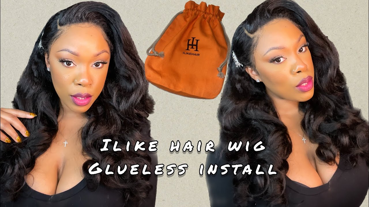ILIKEHAIR GLUELESS Kinky edges Realistic BODY wave hair install - YouTube