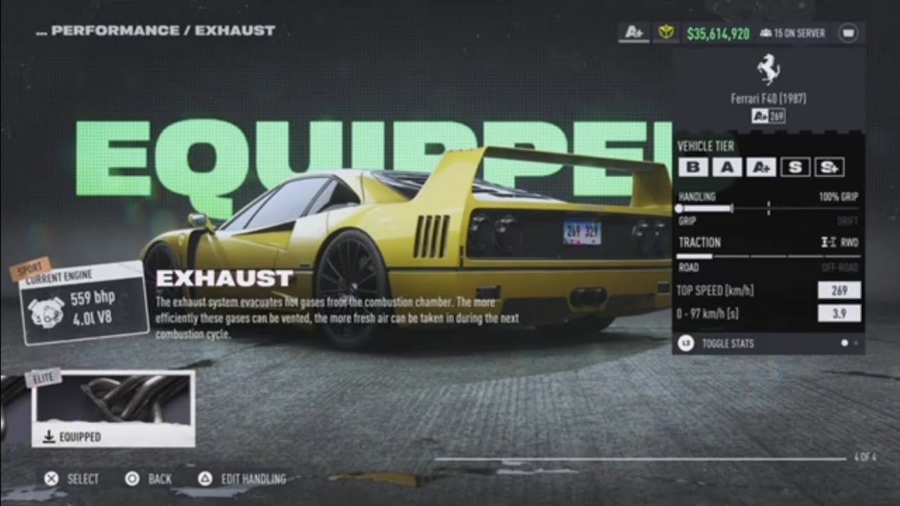 Need For Speed Unbound | A+ and S class builds | Ferrari F40 (1987 ...