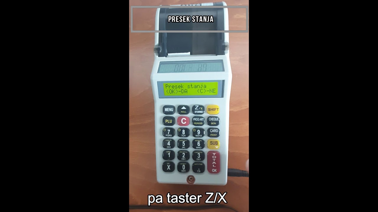 Fiskalna kasa GP 100 - Presek stanja - YouTube