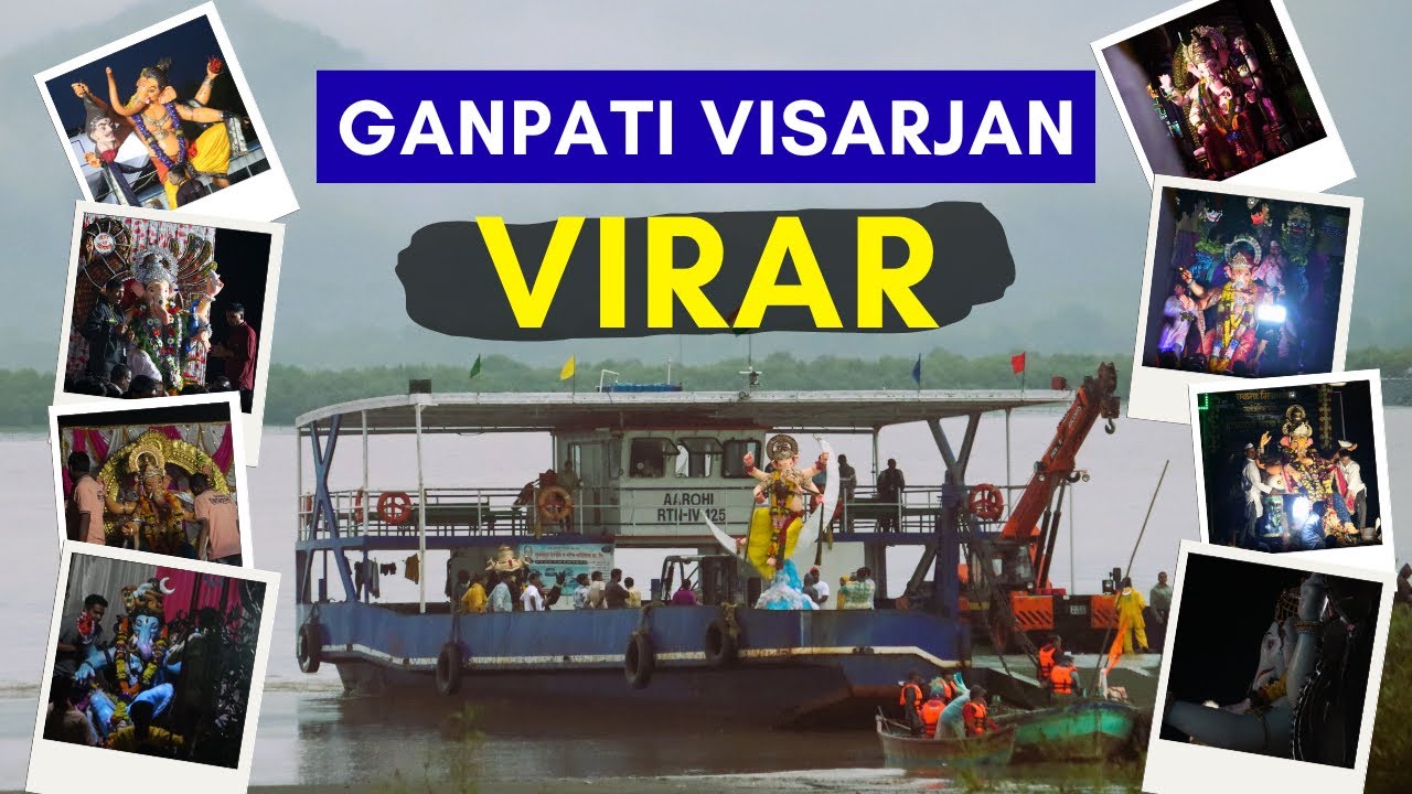 Virar Marambalpada Jetty Ganpati Visarjan 2025 🌊 | Virar Immersion ...
