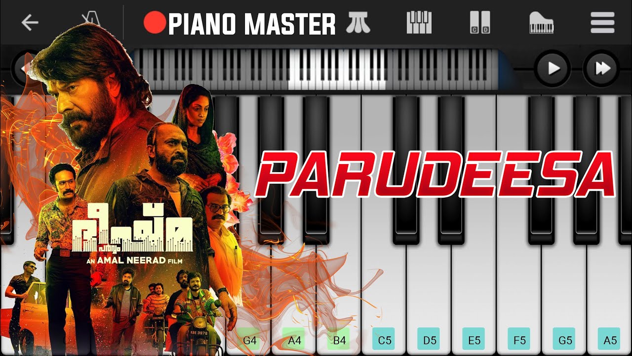 Parudeesa - Bheeshma Parvam Song Easy Piano Tutorial - YouTube