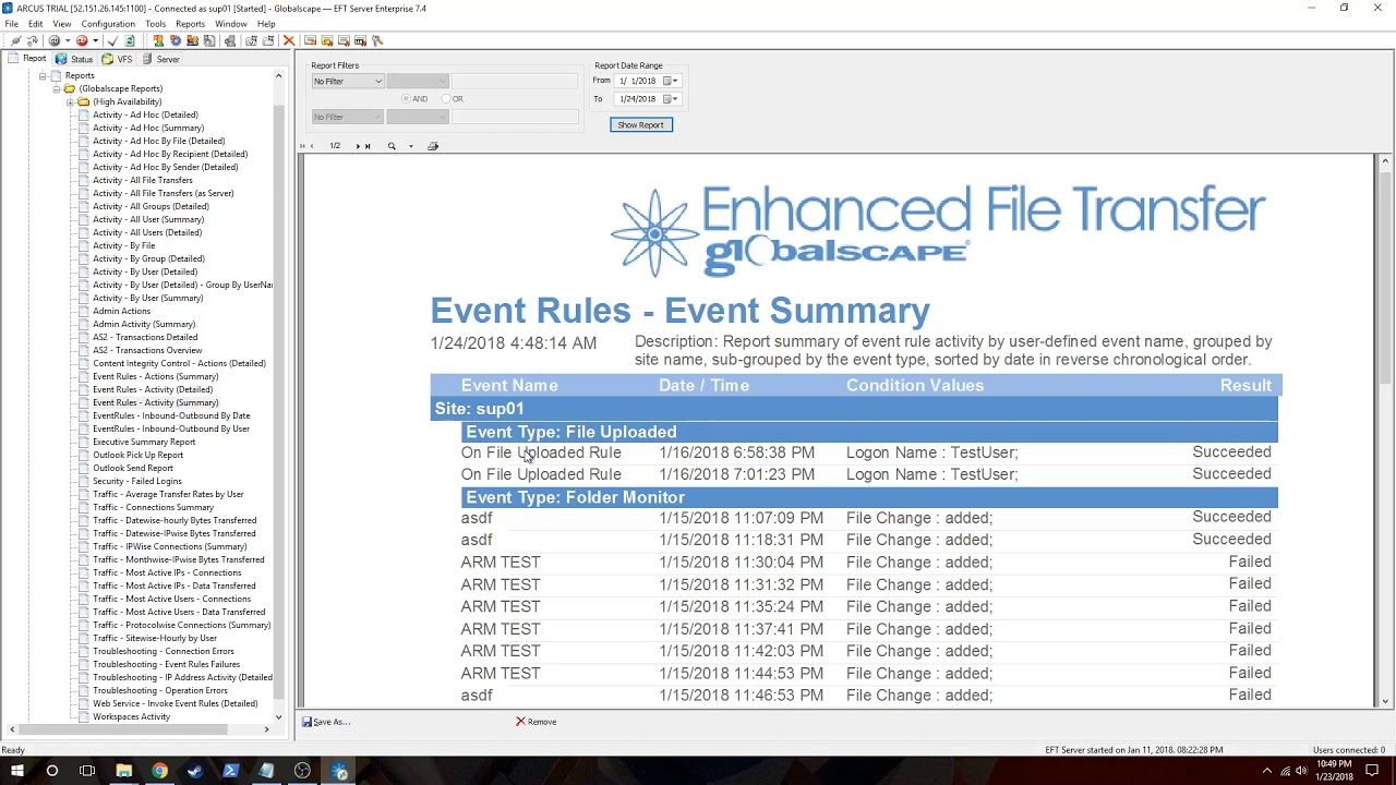 EFT Arcus - Auditing and Reporting Module (ARM) Demo - YouTube
