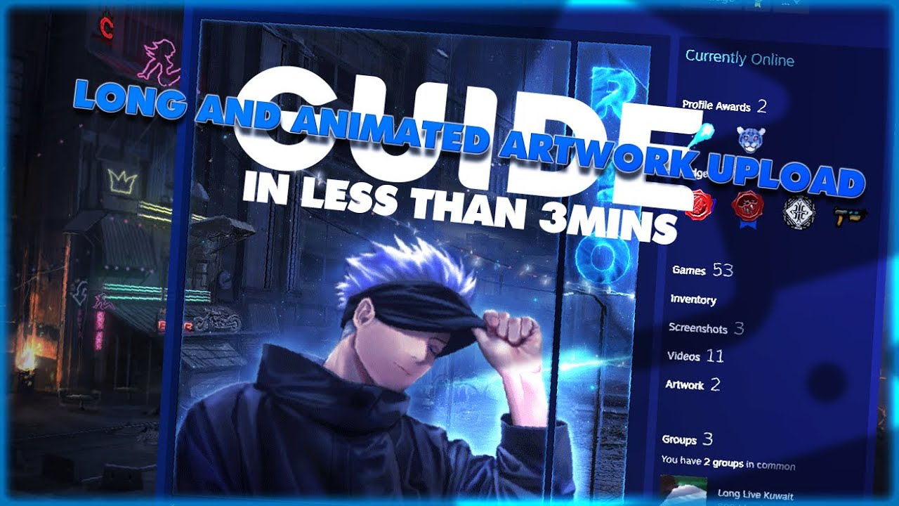 How to upload an animated artwork on steam in 3mins - YouTube