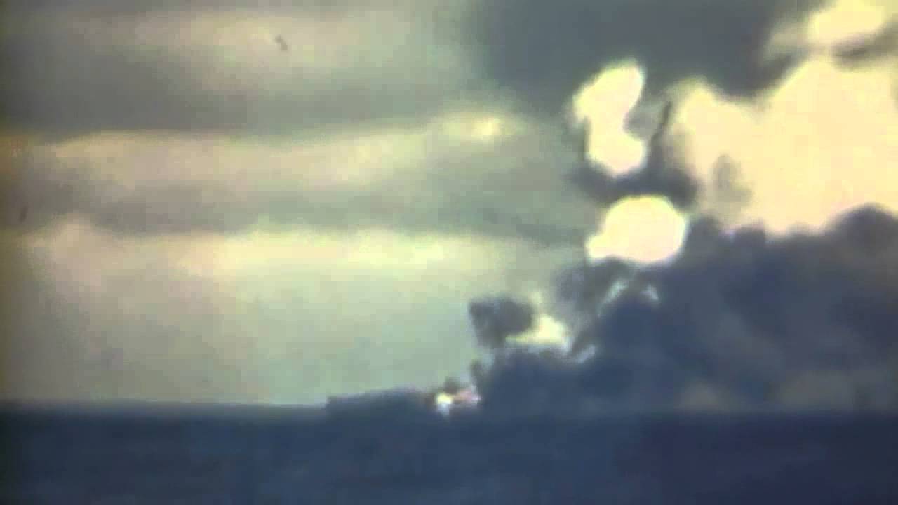 USS Franklin Explodes, Invasion Of Okinawa, 03/19/1945 - 03/20/1945 ...