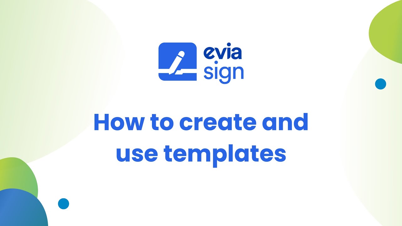 E-signature: How to create and use templates - YouTube