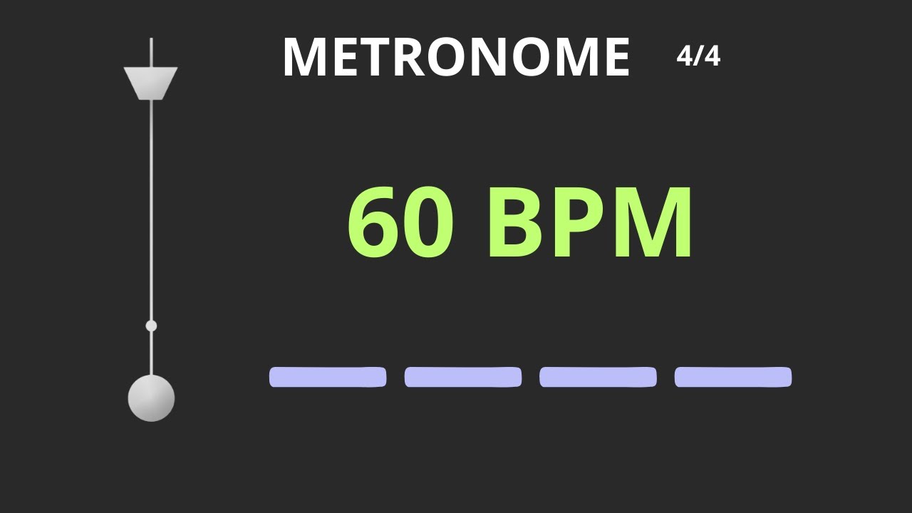 Metronome [60 BPM] - 4/4 – 3 Minutes Practice - YouTube