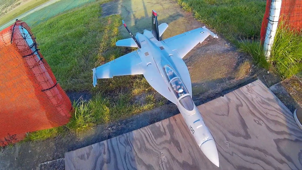 FMS 70mm F/A-18 with custom LED afterburner in formation with Brandon's ...