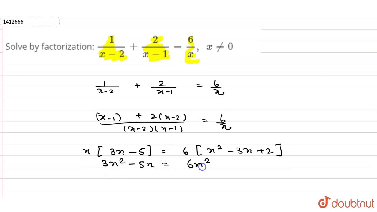 Solve By Factorization 1 x 2 2 x 1 6 x X 0 YouTube solve-by-factorization-1-x-2-2-x-1-6-x-x-0-youtube