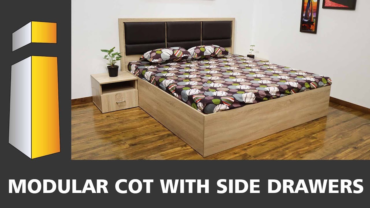 Modular cot with side tables 👍 i Build Interiors🏠 - YouTube