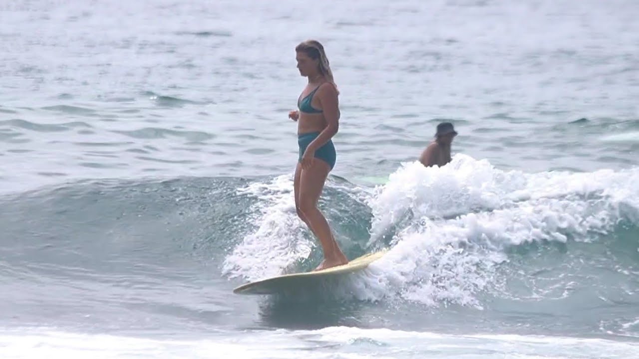 Chasing joy on tiny wave | Longboard surfing Batukaras West Java - YouTube