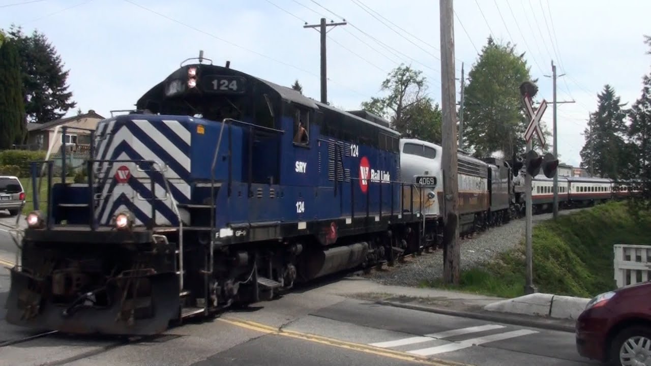 SRY 124 & BC 2860 on SRY at 96th Avenue May 3rd 2009 #sry #steamtrain ...