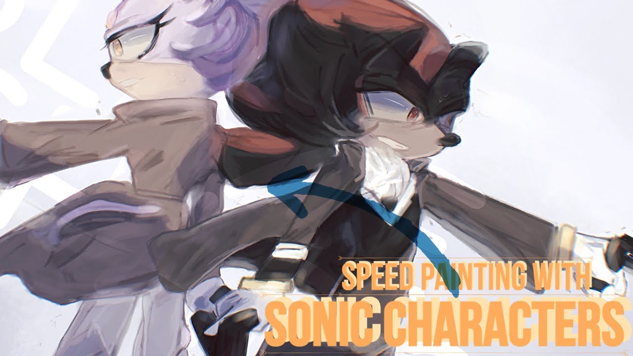 Illustrating SONIC CHARACTERS for the first time!? || (SPEEDPAINT ...