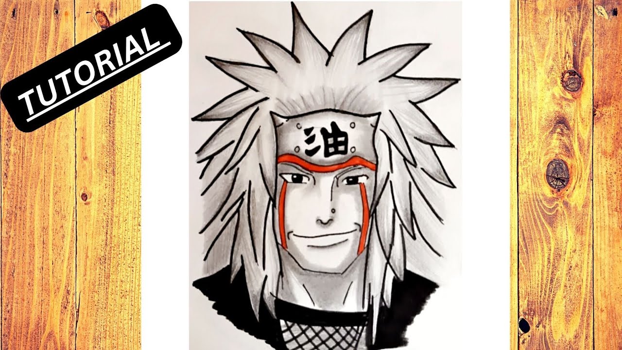 How to draw Jiraiya // Jiraiya drawing tutorial// Naruto// How to draw ...