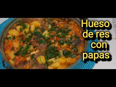Como preparar de manera diferente hueso redondo de res con papitas ...