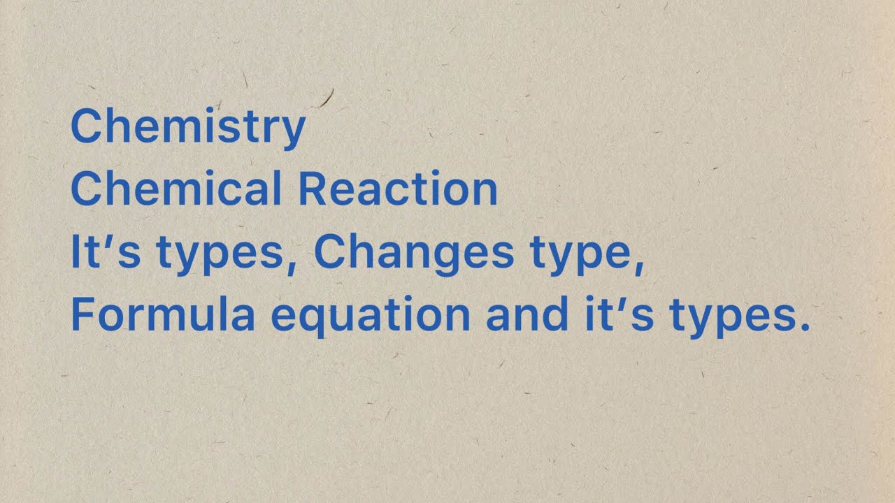 Class 9||Chemicalreaction||Short remembering of the chapter named ...