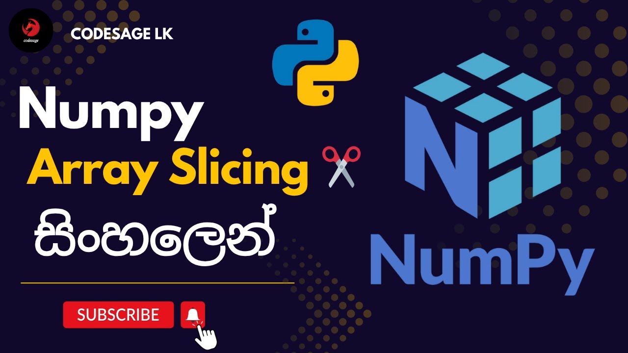 Python Numpy Tutorial 03 | Array Slicing ️ | Sinhala - YouTube