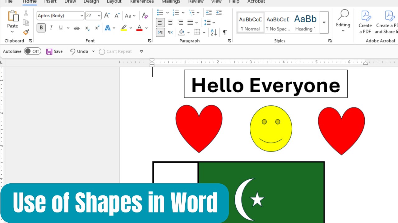 Use of Shapes in Ms Word | How to use shapes in Ms Word | - YouTube