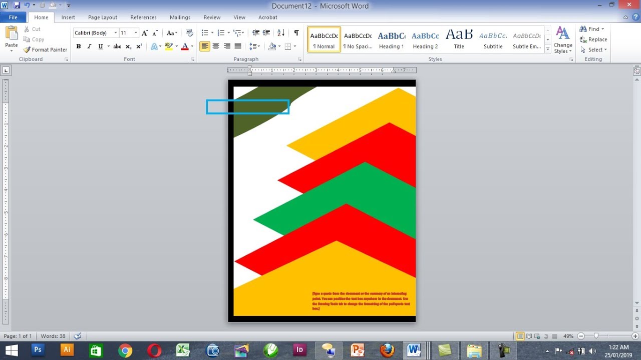 How to make beautiful book cover page designing in MS word. Simple book ...