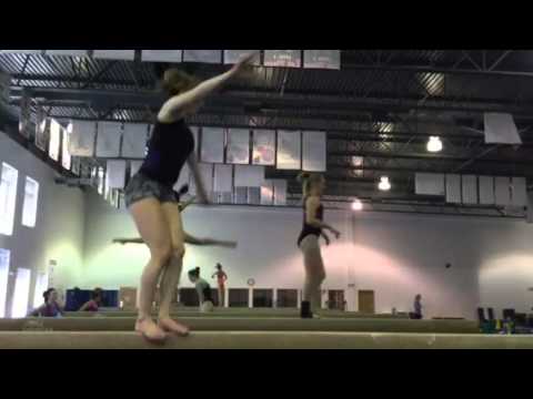 Straddle full on beam - YouTube