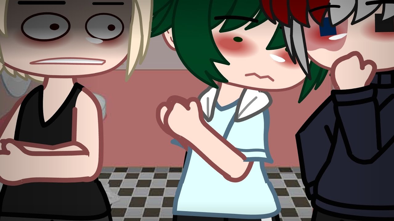 'when Bakugou caught Midoriya and Todoroki in the bathroom–🤡☝🏻' || MHA ...