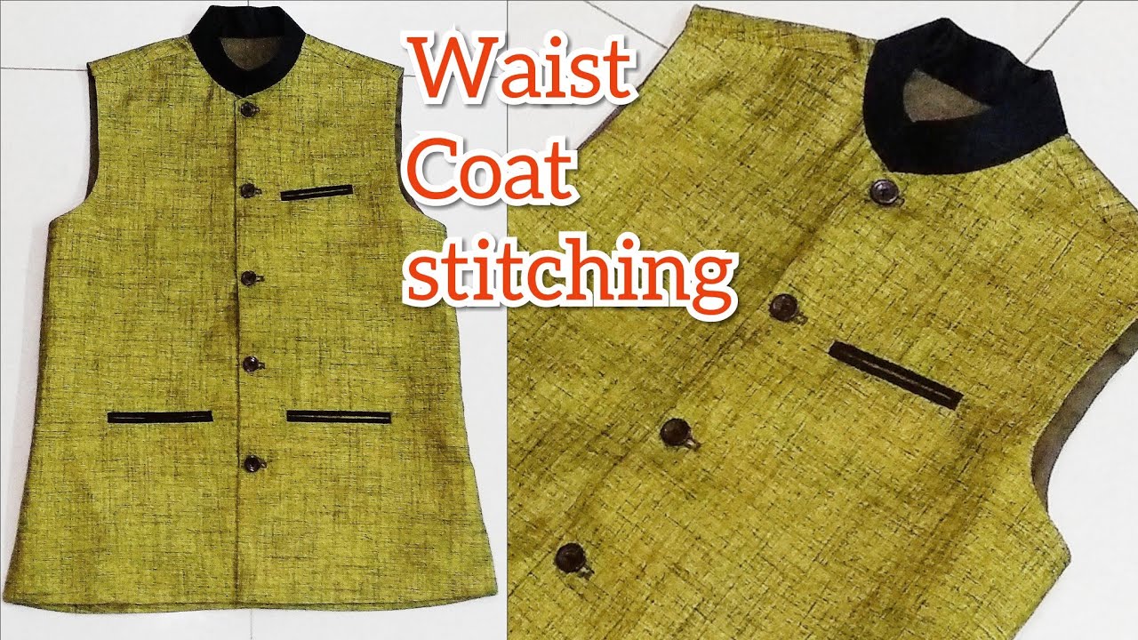 How to waistcoat stitch / Waist coat design tutorial (Part 1) - YouTube