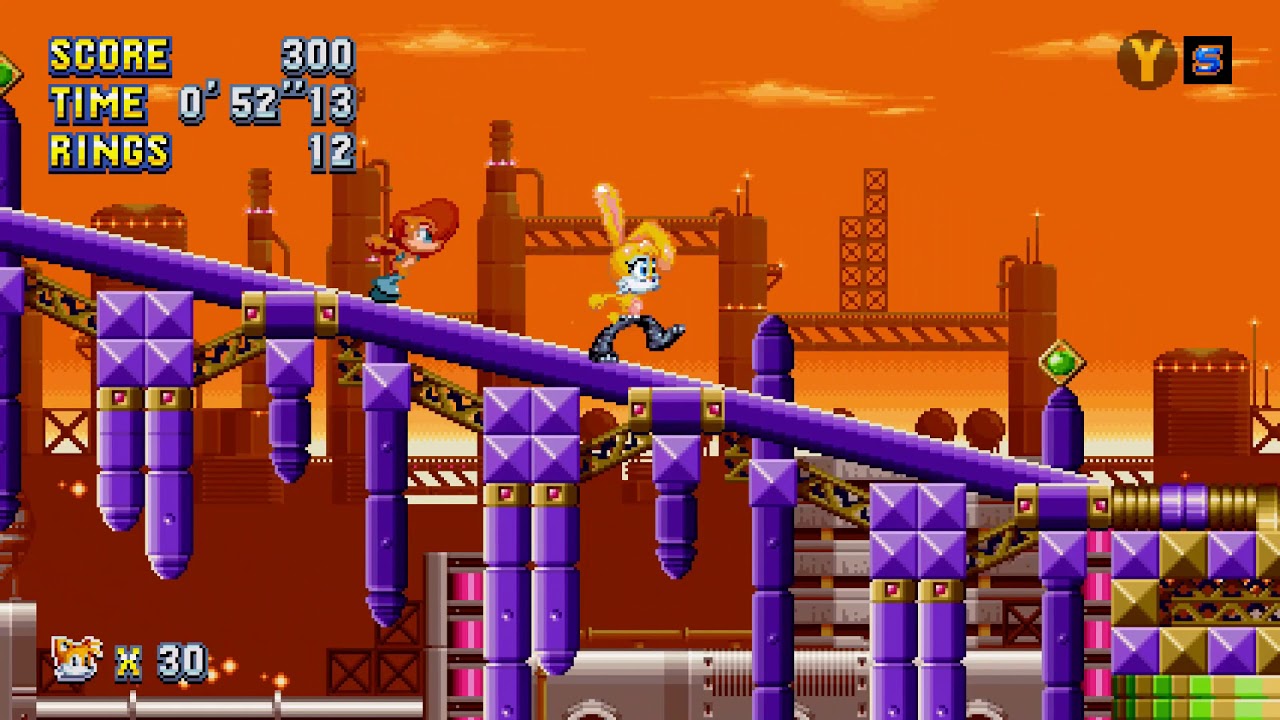 Bunnie Rabbot in Sonic Mania sneak preview WIP - YouTube