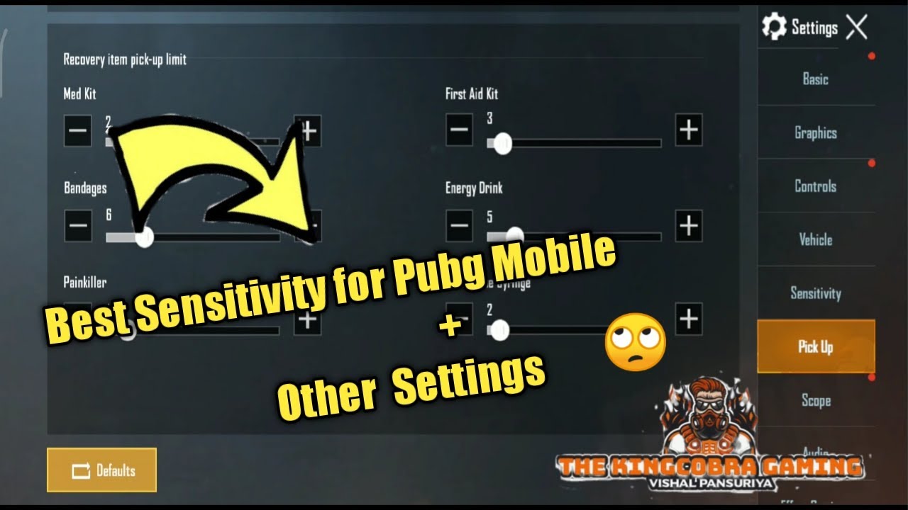 Best PUBG Sensitivity and other Controls 🔥 | Tips Part 01 | PUBG MOBILE ...