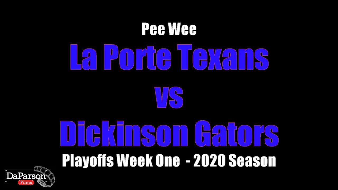 First Round - PEE WEE - La Porte Texans vs Dickinson Gators - YouTube