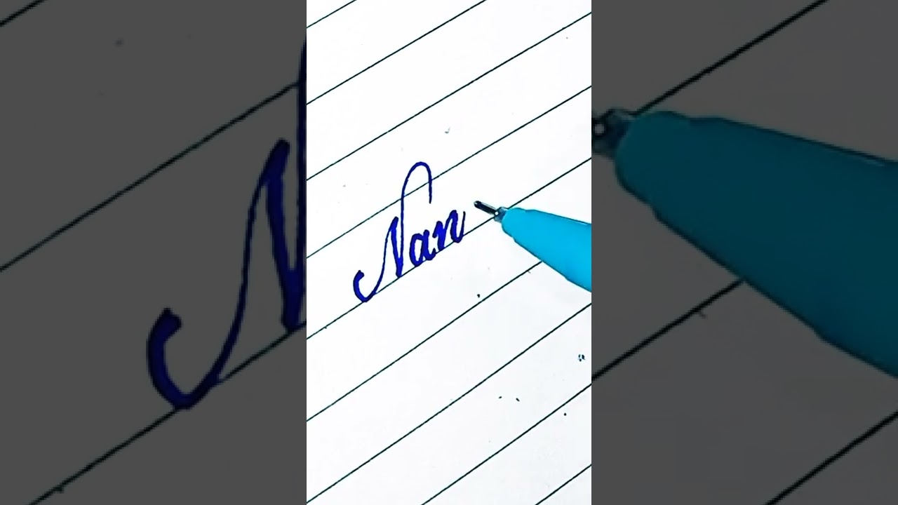 writing a name "Nancy" in cursive 🖊 #shorts - YouTube