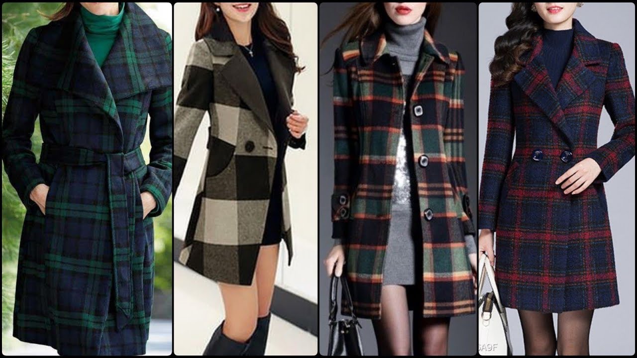 New Arrival Check Print Jacket and Coats Collection For Working Womens ...