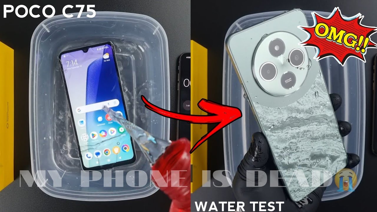 Poco C75 Water Test 💧💦| Poco C75 is Waterproof or Not? - YouTube