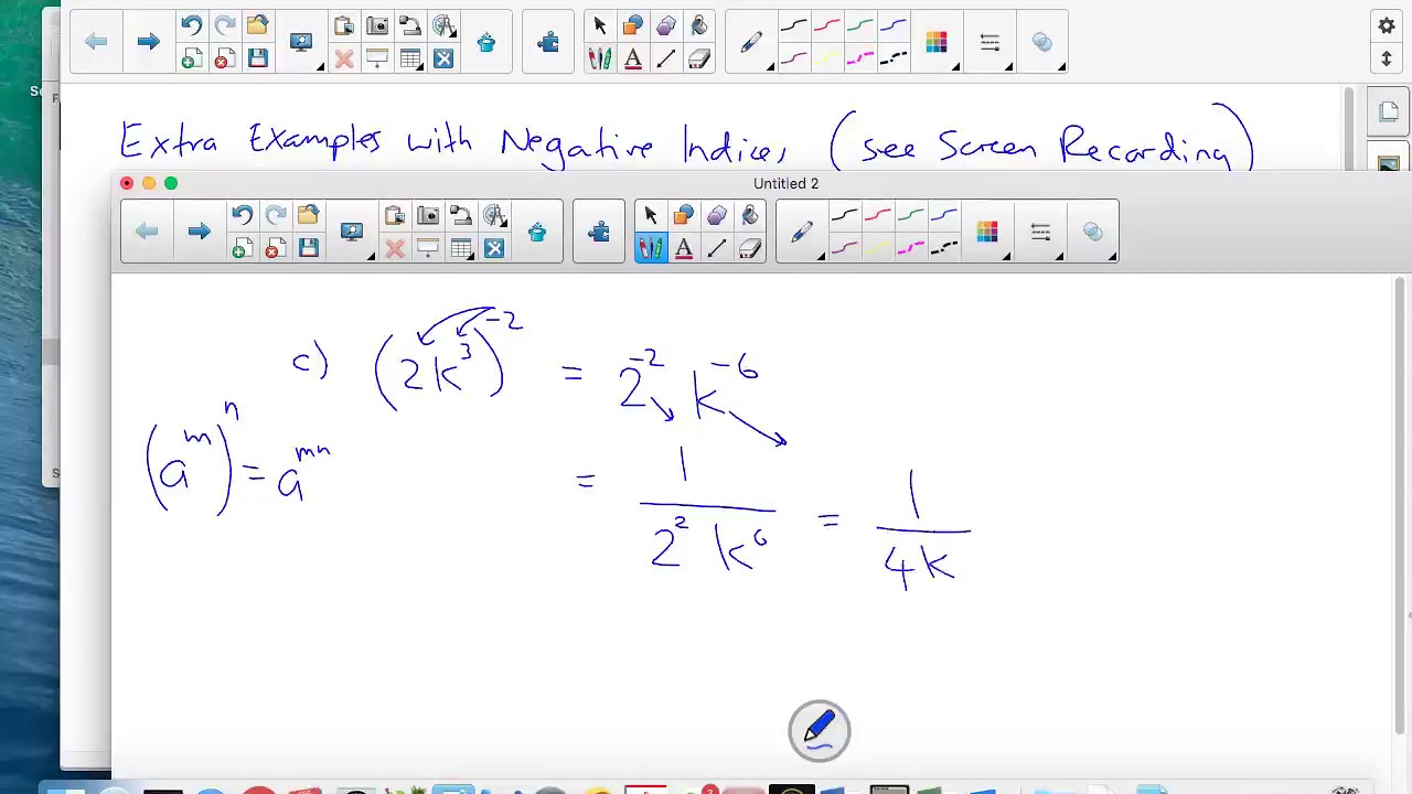 4 Using negative indices in algebra - YouTube