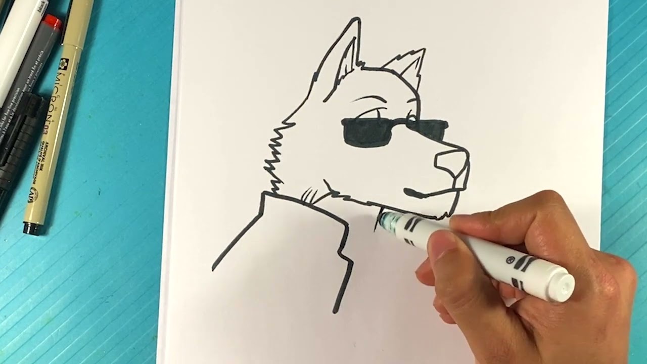 EASY How to Draw MR WOLF from BAD GUYS - YouTube