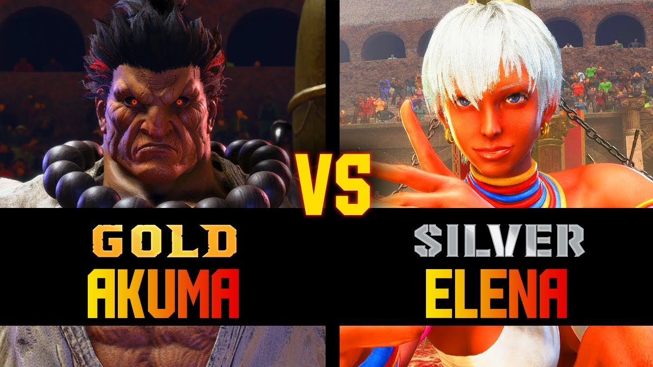 SF6 Akuma (Gold 1) VS Elena (Silver 5) | Low Level Replay | Street ...