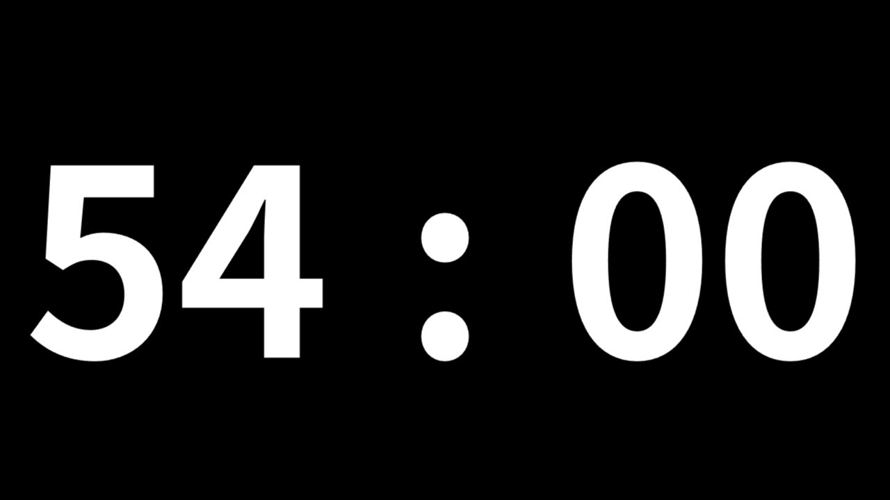 54분 타이머｜54minute timer｜3240 second timer｜Countdown with Alarm - YouTube