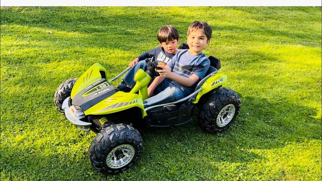 Driving my Dune Racer Power wheels with my little brother | Power ...