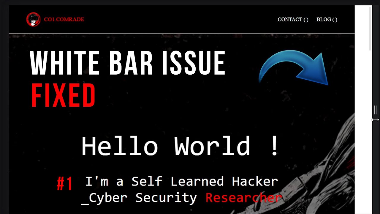 White Bar appears when u shift from large screen to small screen ...