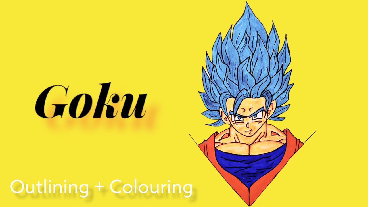 How To Draw Goku Super Saiyan Blue | Goku | Speed Art 😊 - YouTube