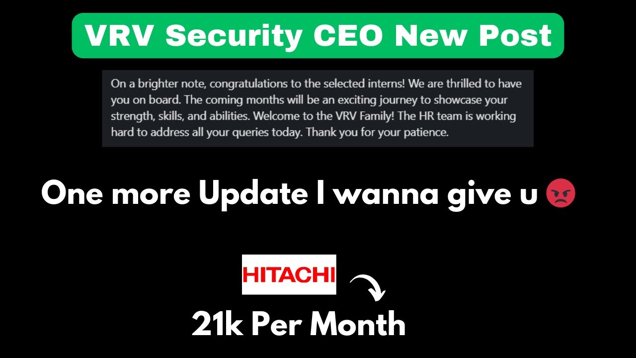 VRV Security 😮 | vrv security offer letter real or fake | vrv security real or fake | hire me ...