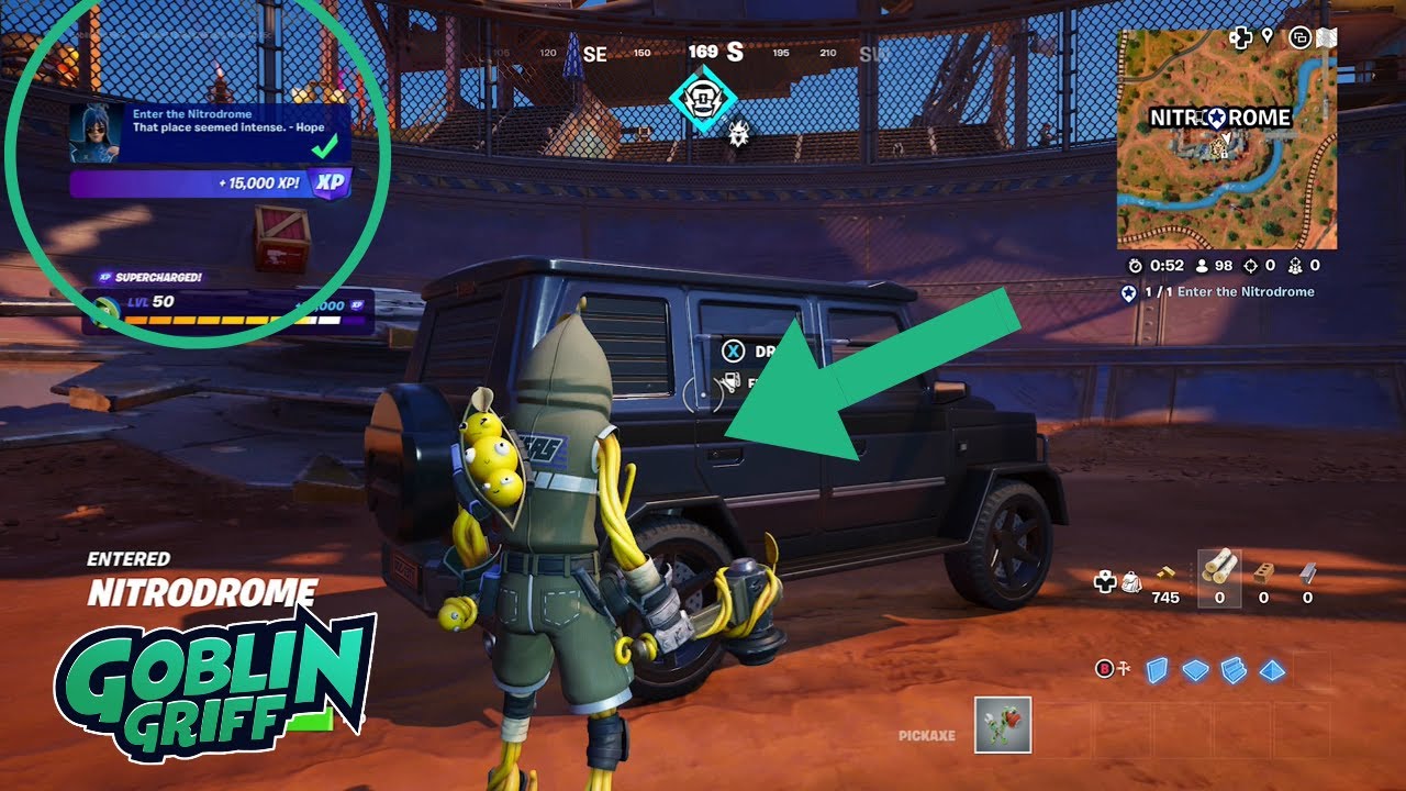 How to enter the Nitrodrome | Fortnite Enter the Nitrodrome Questline ...