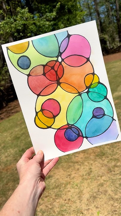 Watercolor neurographic art #easyart #artformentalhealth - YouTube