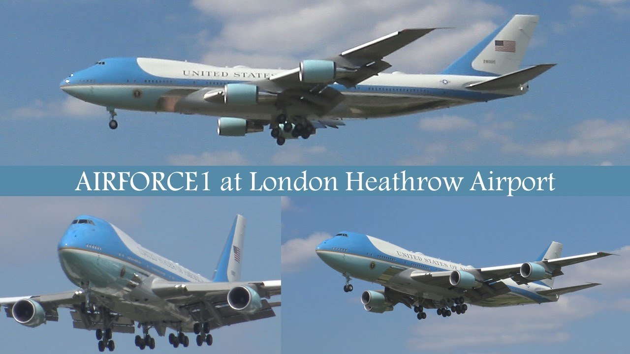 Air Force One arrives in London! | Heathrow Airport - YouTube