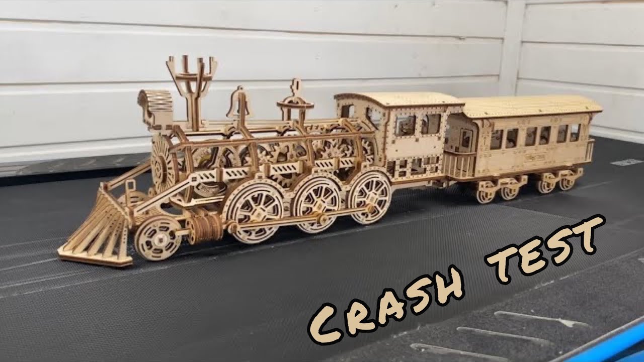 DIY Train Crash. Drag Race On Train In Gym - YouTube