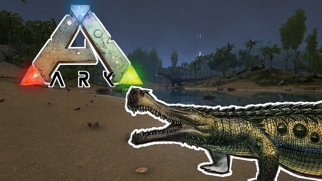 ARK Survival Evolved - Killing a Sarco (Giant Crocodile) - Part 2 - YouTube