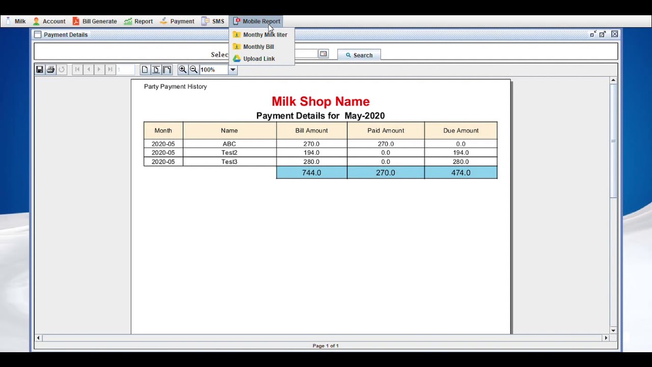Quick Invoice | Milk Entry - Customer Due Amount - YouTube