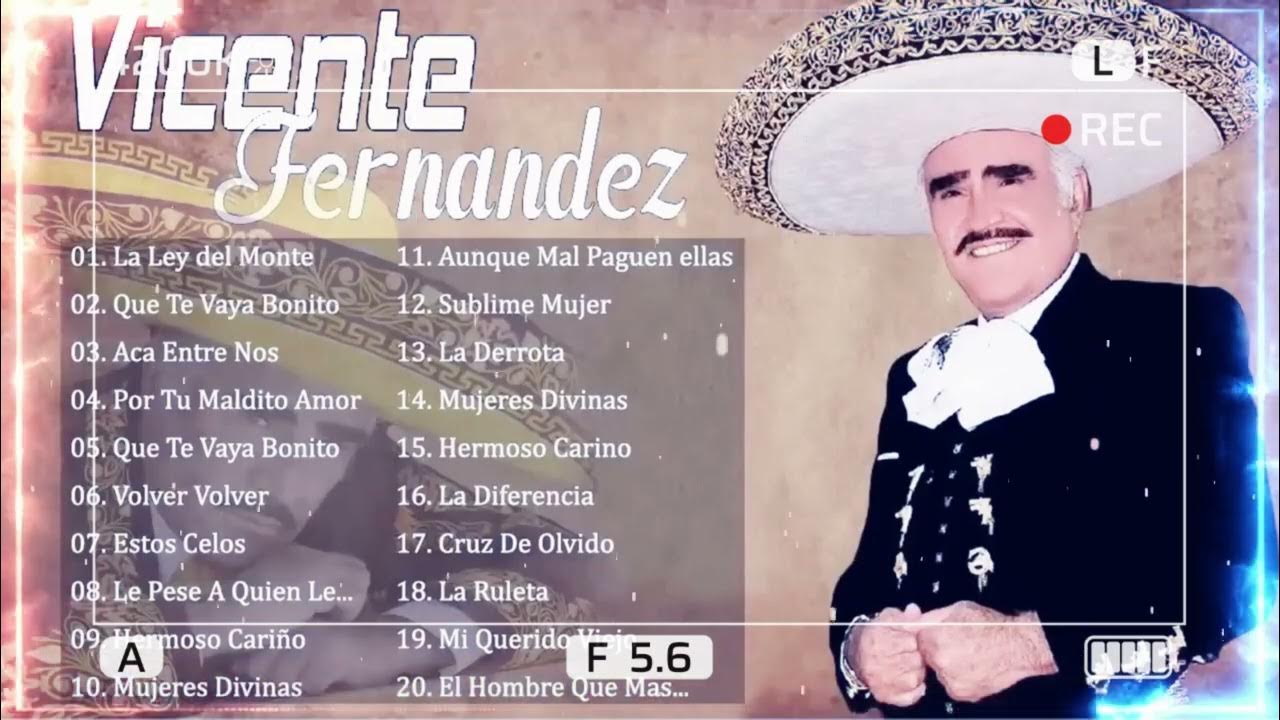 Grandes Exitos Vicente Fernandez Exitos Romanticos || Lo Mejor de ...